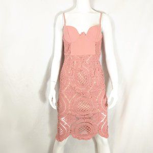 Lac Bleu | Dresses | Nwt Lac Bleu Lacy Pink Dress Partially Lined ...